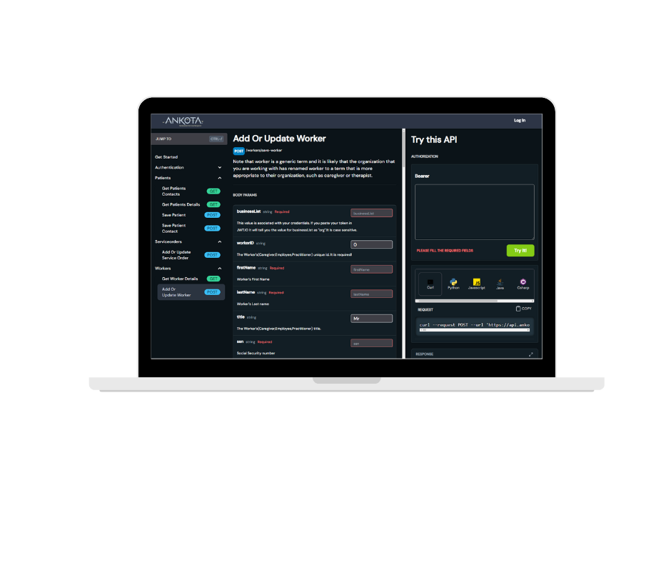 Public API to integrate with other systems